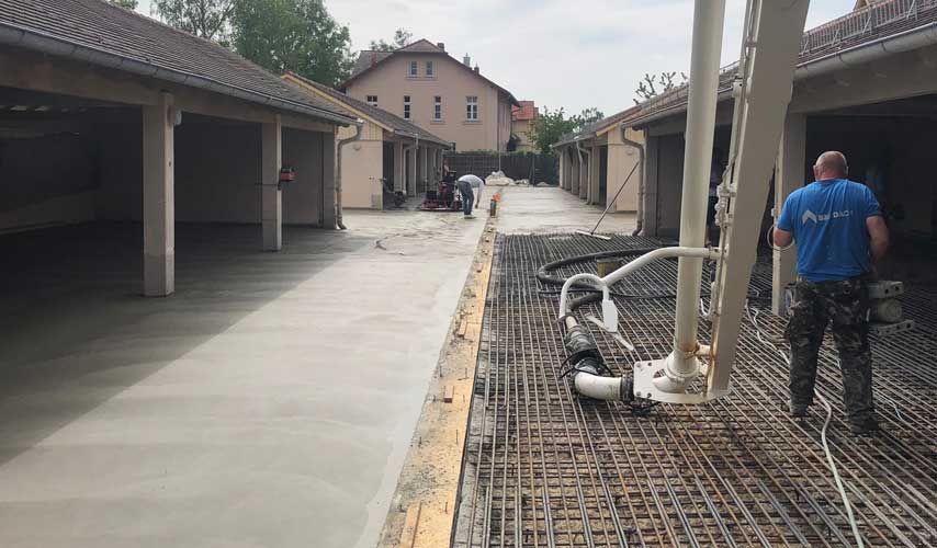 Isofloor Industriefussboden - Betoneinbau und Betonglätten